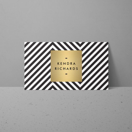 Retro Black and White Pattern Gold Name Logo Post-it Notes | Zazzle
