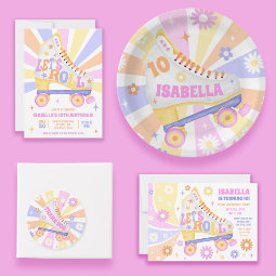 Retro Roller Disco Birthday Party Invitation | Zazzle