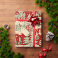 Retro Vintage Christmas Landscape Wrapping Paper | Zazzle