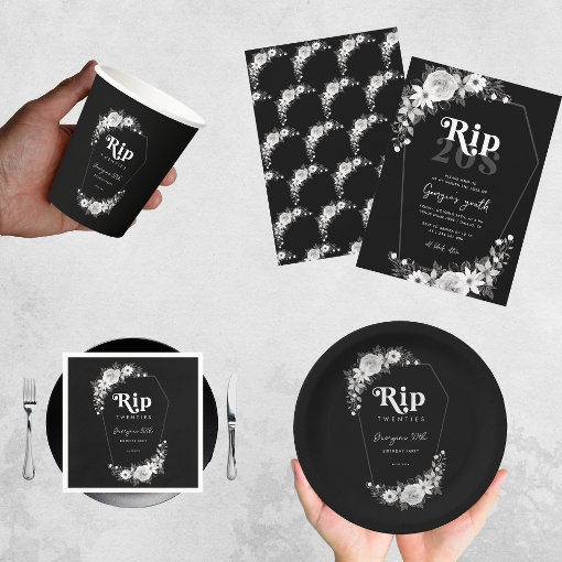 Rip 20s Death to my Youth 30th Birthday Party Invitation | Zazzle