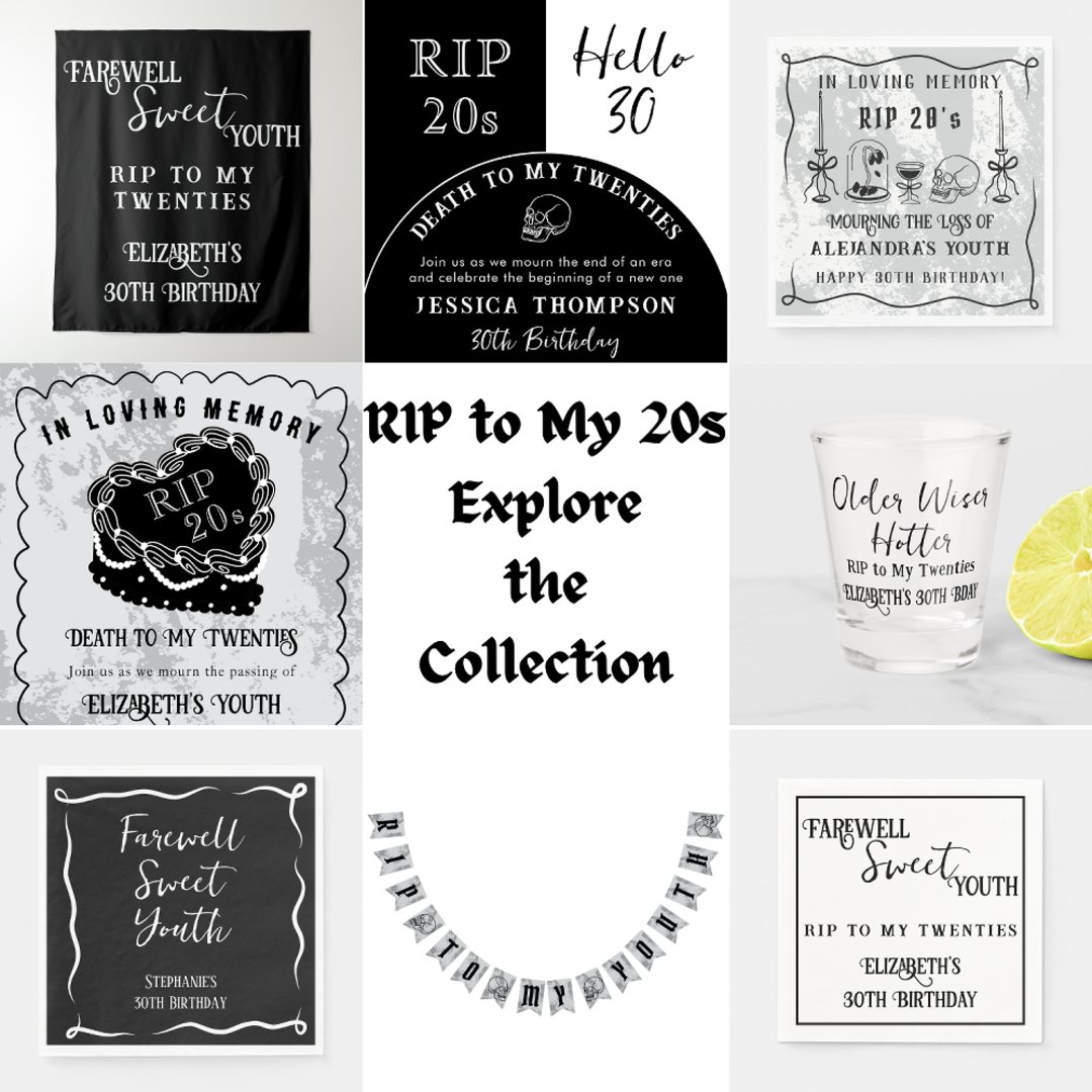 Death to My Twenties Custom Year Skull RIP 20s Classic Round Sticker ...