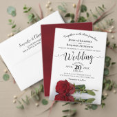 Romantic Red Rose Budget Wedding Program | Zazzle
