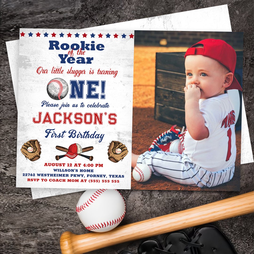Baseball Rookie 1st Birthday Party Favor Box | Zazzle