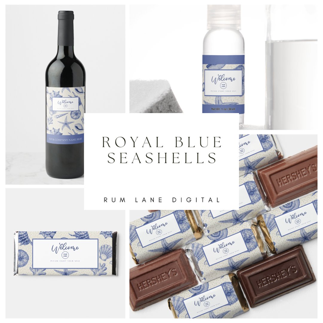 Nautical Themed Blue Seashell Favor Boxes | Zazzle