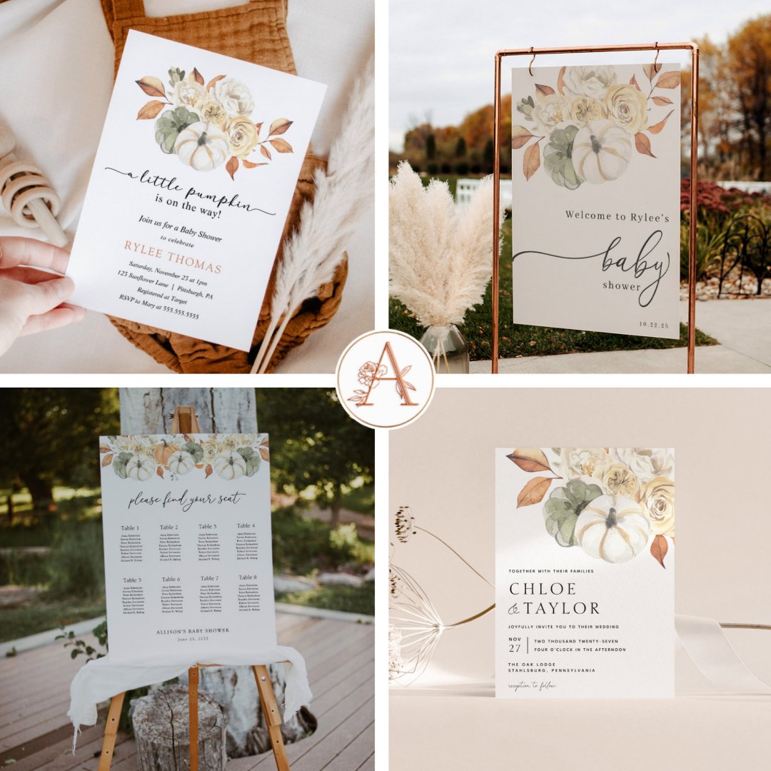 Rustic Autumn Seating Chart Foam Board | Zazzle