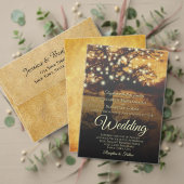 Rustic Tree & Lights BUDGET Wedding Invitation | Zazzle