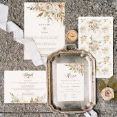 Rustic Autumn Roses Botanical Script Welcome Poster | Zazzle