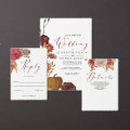 Rustic Pumpkin Autumn Fall Save The Date Foil Invitation Postcard | Zazzle