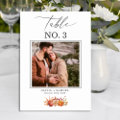 Rustic Orange Autumn Photo Wedding Save the Date Invitation | Zazzle