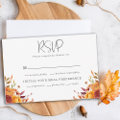 Rustic Orange Autumn Photo Wedding Save the Date Invitation | Zazzle