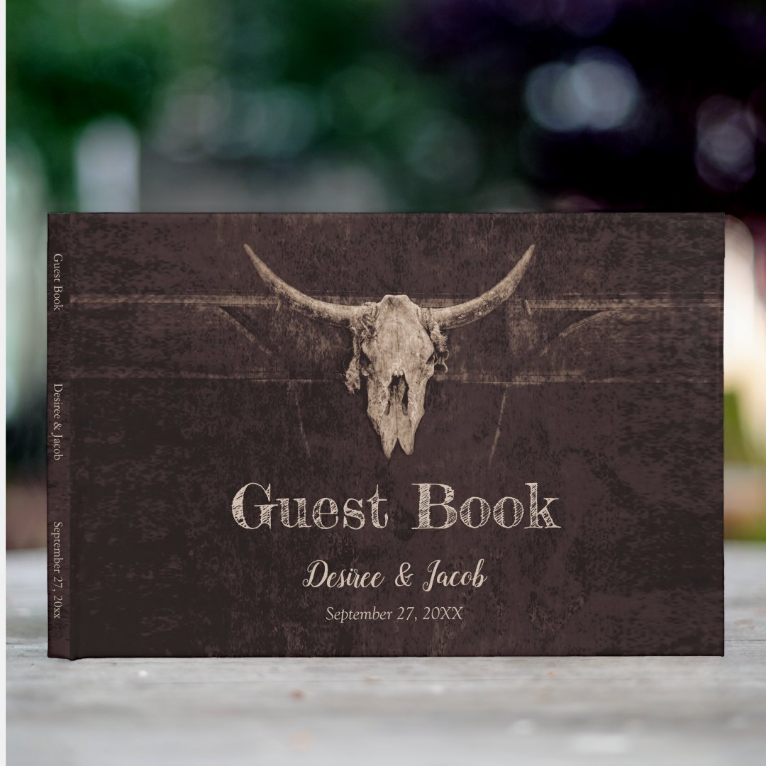 Rustic Bull Skull Wedding Western Country Texture Foam Board | Zazzle