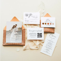 Rustic Calligraphy Wedding Details Enclosure Card | Zazzle