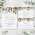 Rustic Holiday Wedding Invitation | Zazzle