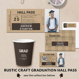 Hall Pass Grad Party Craft High School Invitation | Zazzle