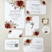 Rustic Boho Floral Wedding Table Number | Zazzle