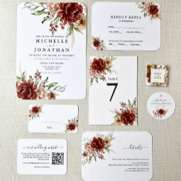 Rustic Boho Floral Wedding Table Number | Zazzle