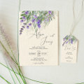 Lavender rustic countryside vintage wedding QR Invitation | Zazzle