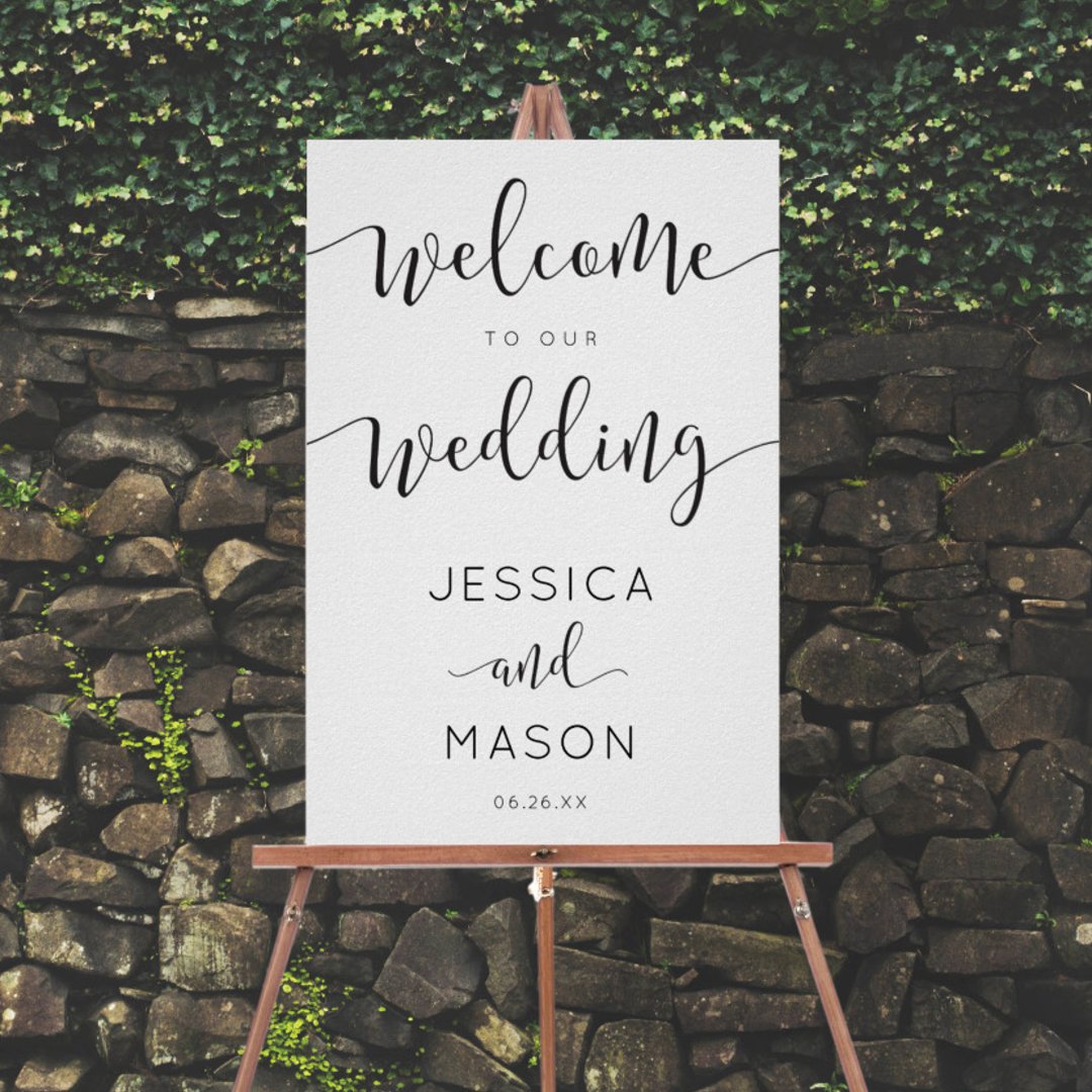 Rustic Script Tri-Fold Wedding Program Flyer | Zazzle