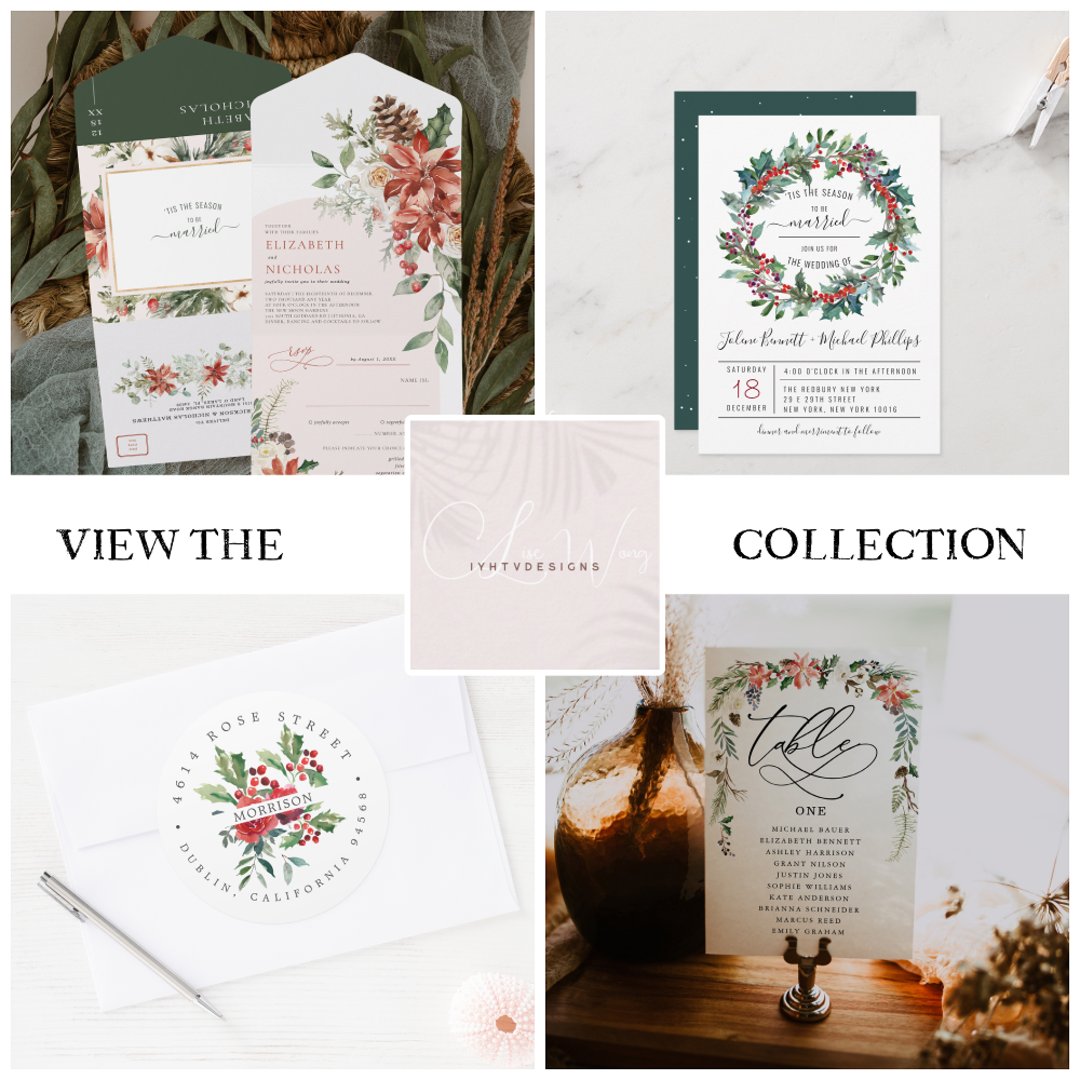 Rustic Floral | Winter Botanical Wedding Invitation | Zazzle