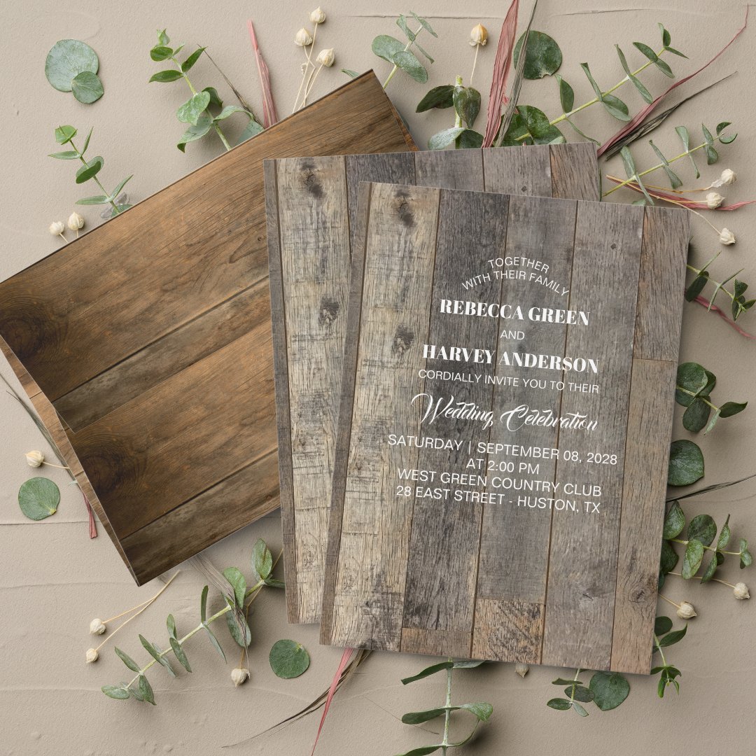 rustic western country 50th wedding anniversary invitation | Zazzle