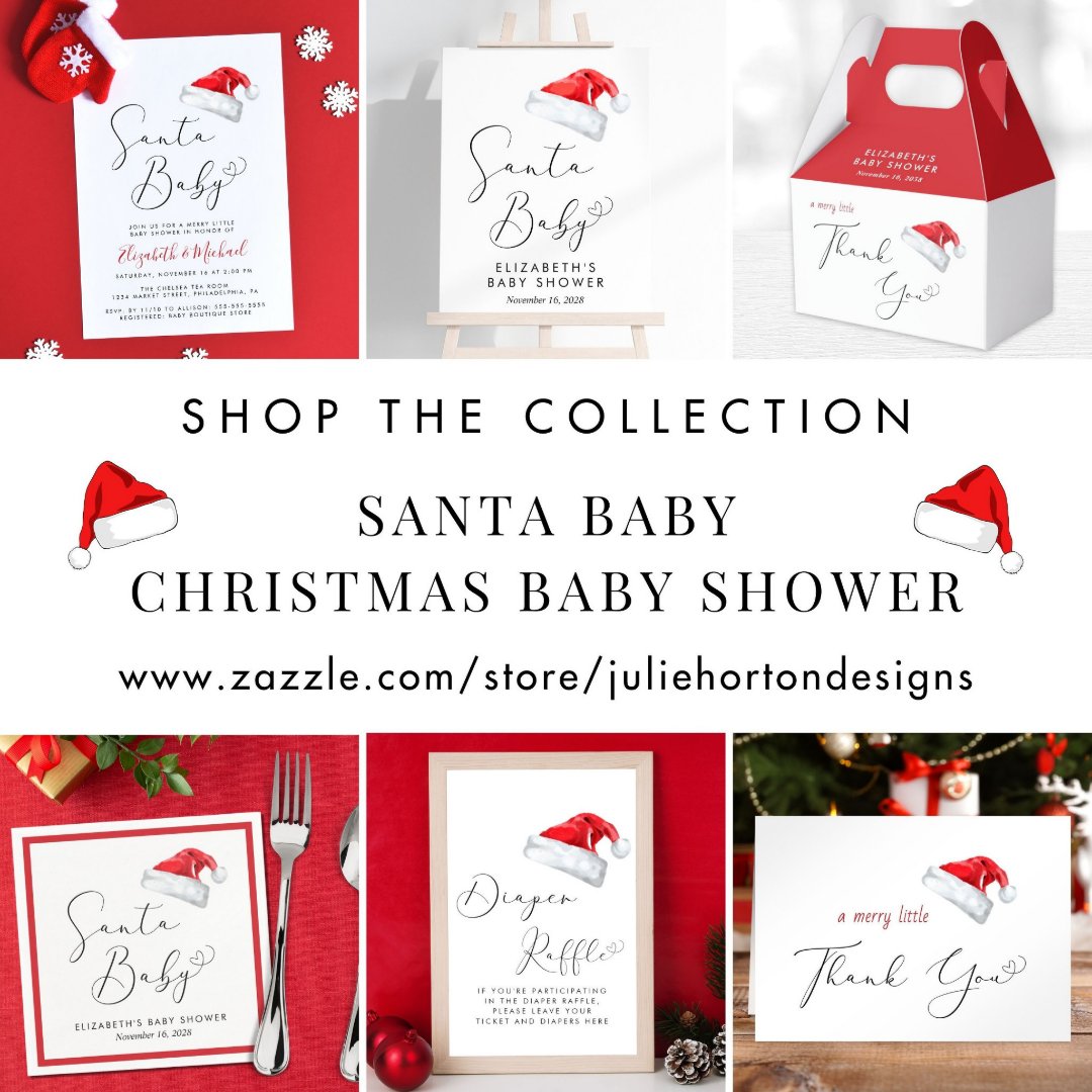 Santa Baby Christmas Baby Shower Invitation | Zazzle