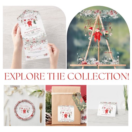 Santa Baby Christmas Baby Shower Gender Neutral Thank You Card | Zazzle