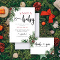 Santa baby christmas baby shower Invitation | Zazzle