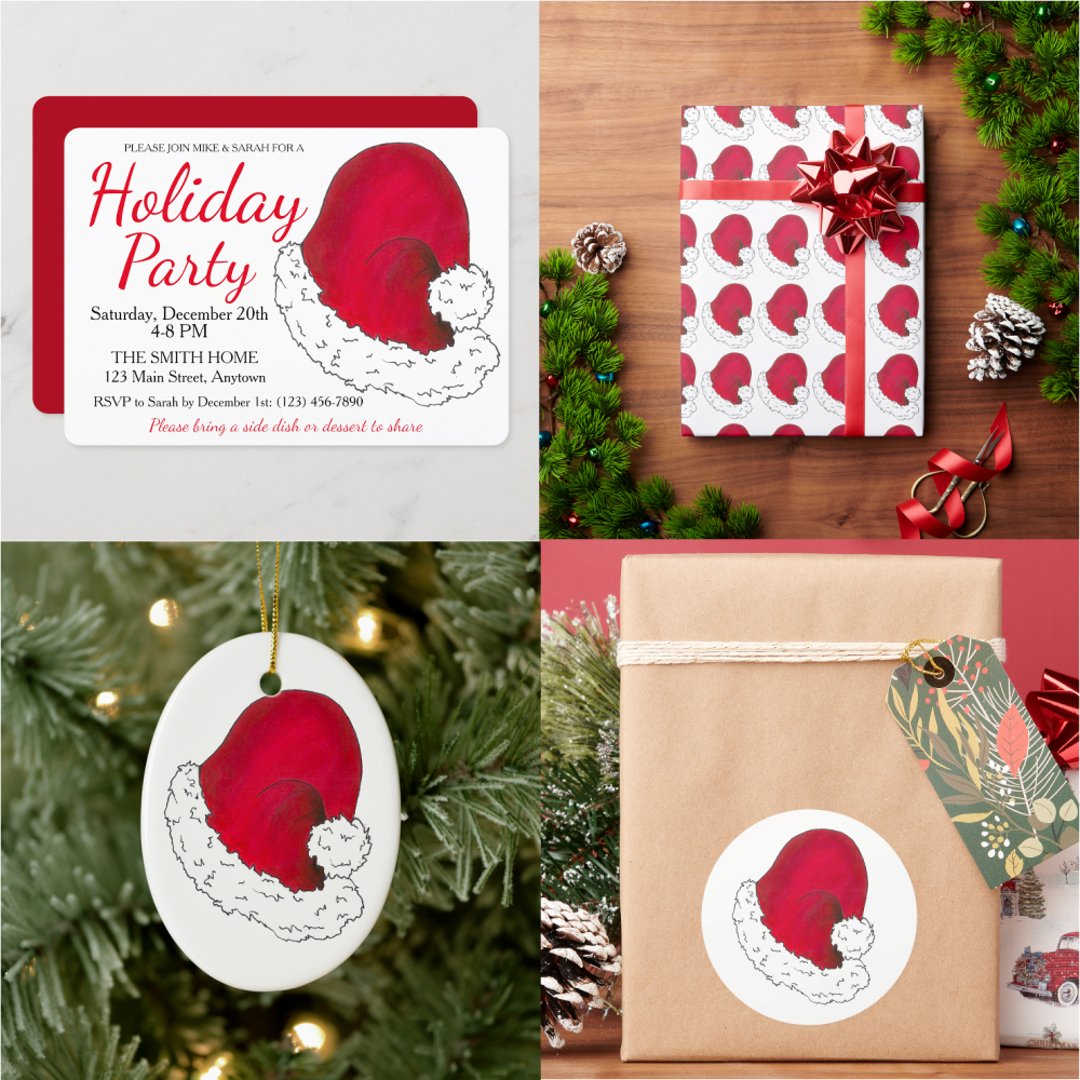 A Gift from Your Secret Santa Claus Christmas Red Classic Round Sticker ...