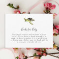 Book Request Watercolor Sea Turtle Baby Shower Enclosure Card | Zazzle