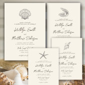 Seashell Table Seating Chart Beach Wedding Card | Zazzle