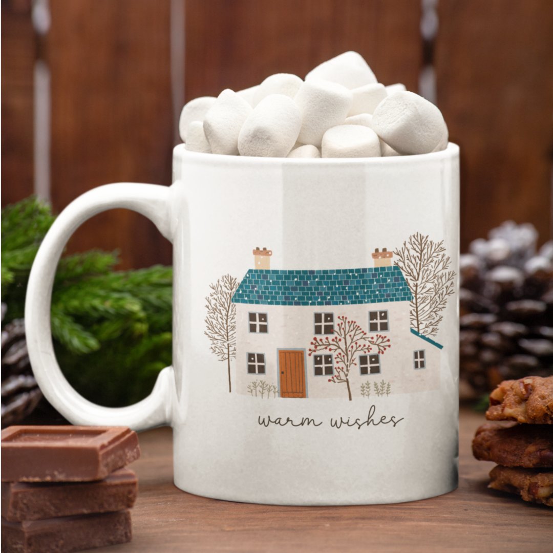 Cozy Up Hot Cocoa Mug Christmas Holiday Card | Zazzle