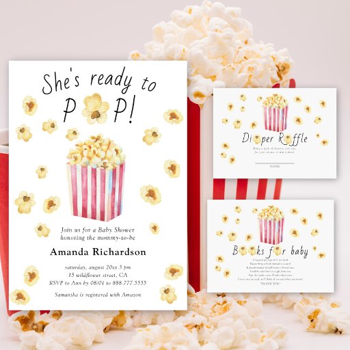 Popcorn Welcome baby shower party foam board | Zazzle