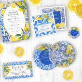 Lemon main squeeze Bridal Shower Games Enclosure Card | Zazzle