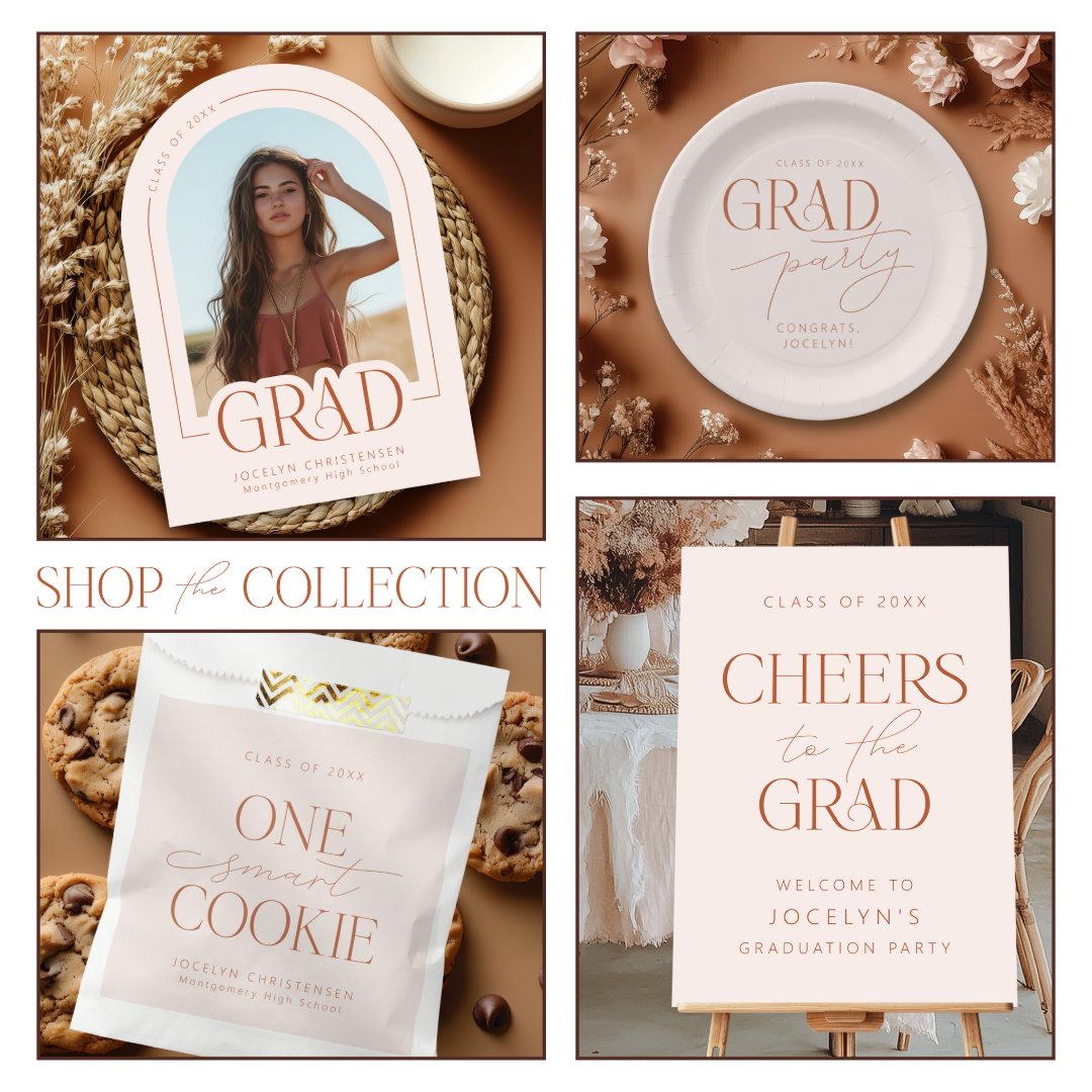 Then and Now Photo Collage Graduation Party Banner | Zazzle