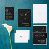 Premium NAMES | Stylish Black & White Wedding Invitation | Zazzle
