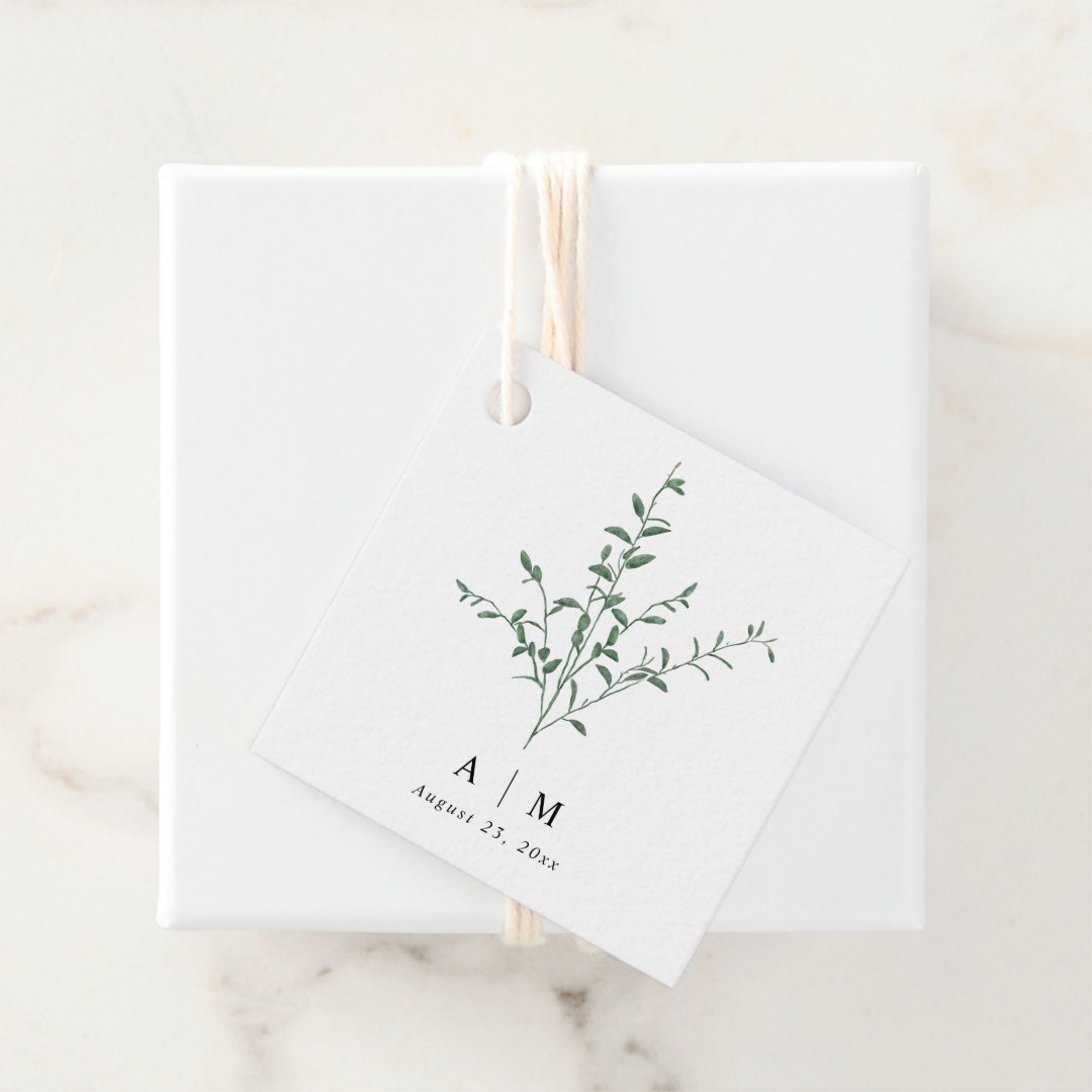 Simple Tree Branch Leaves Botanical Wedding Invitation | Zazzle