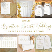 Script Gold Wedding Details Information Enclosure Card | Zazzle