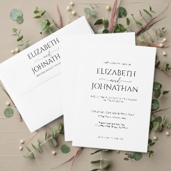Simple Minimal Script Wedding Program | Zazzle