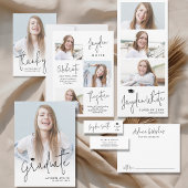 Simple Modern Script Graduate advice & wishes | Zazzle