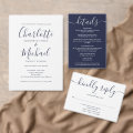 Navy Blue Signature Script Wedding Welcome Sign | Zazzle