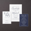 Navy Blue Signature Script Wedding Welcome Sign | Zazzle