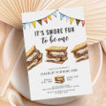 Cute Smores Camping Rustic 1st Birthday Invitation | Zazzle
