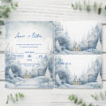 Cute Snowy Landscape Winter Wedding Invitation | Zazzle