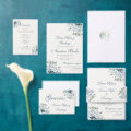 Spanish Blue floral Wedding Invitation | Zazzle