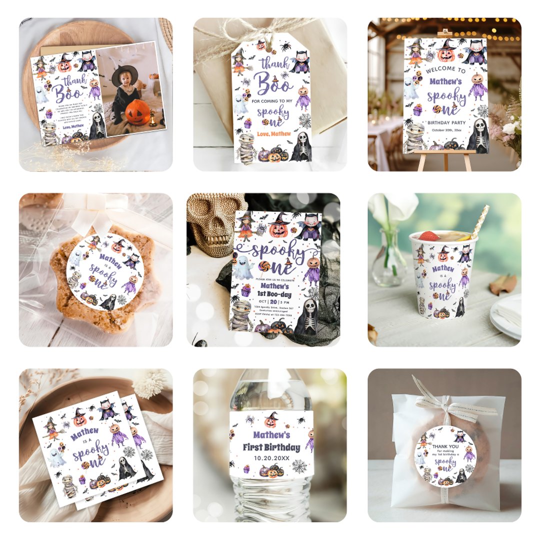 Two Spooky Halloween Ghost 2nd Birthday Party Invitation | Zazzle