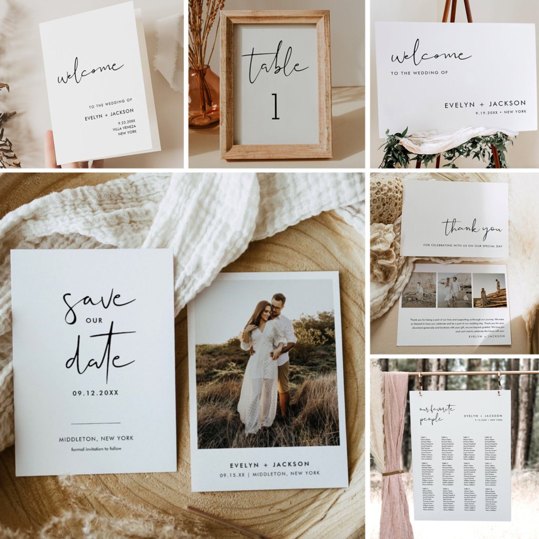 STELLA Wedding Welcome Bag Letter & Timeline Card | Zazzle