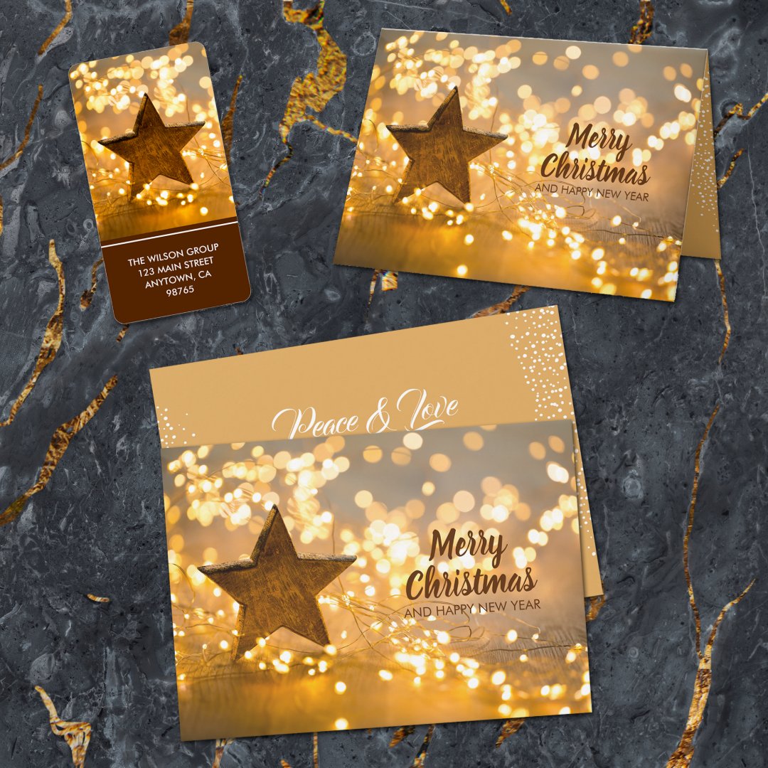 Strand of Christmas Lights Photo Holiday Card | Zazzle