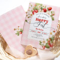 Strawberry Berry First 1st birthday party Invitation | Zazzle