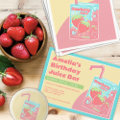 Strawberry Juice Box Wall Decal | Zazzle