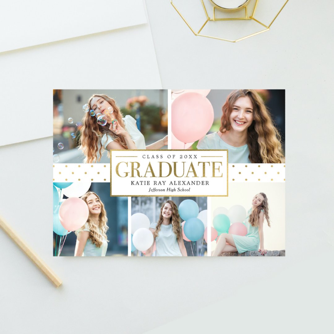Stylish Tag Graduation Announcement Invitation | Zazzle
